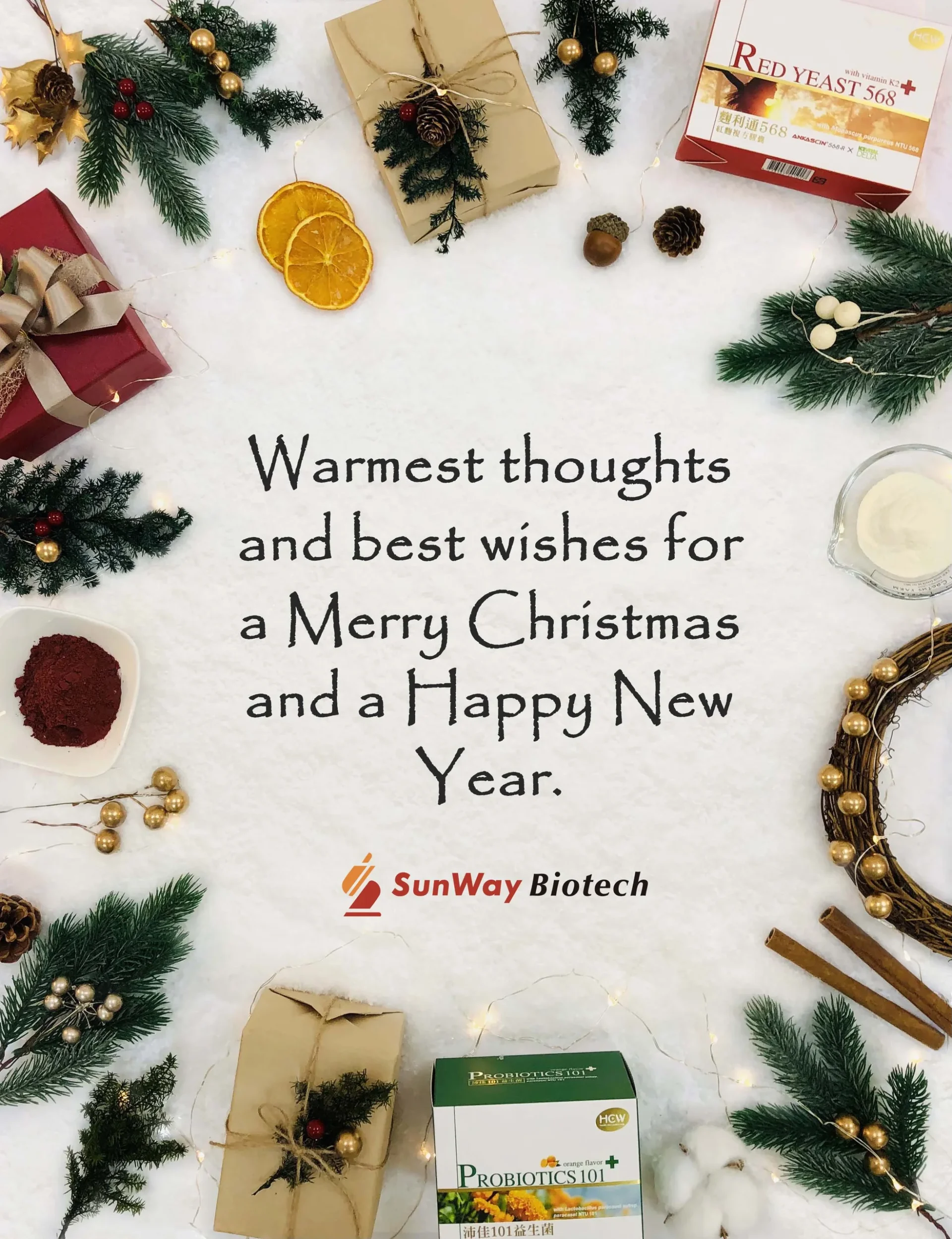 晨暉生技祝您聖誕節與新年快樂! - SunWay Biotech Co., LTD